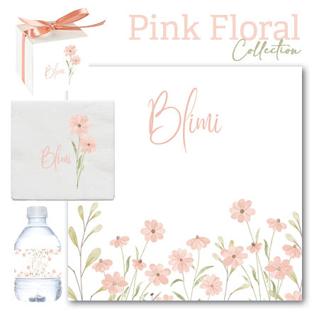 Pink Floral Water bottle – Label It Labels.