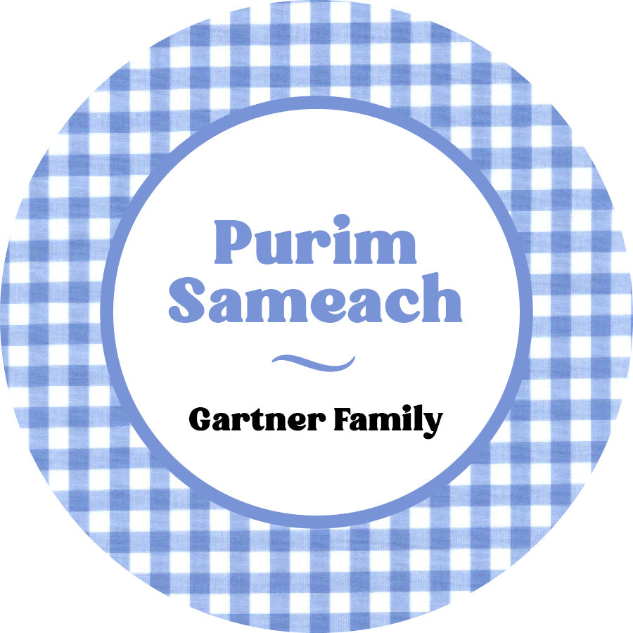 Blue Gingham checkers – Label It Labels.